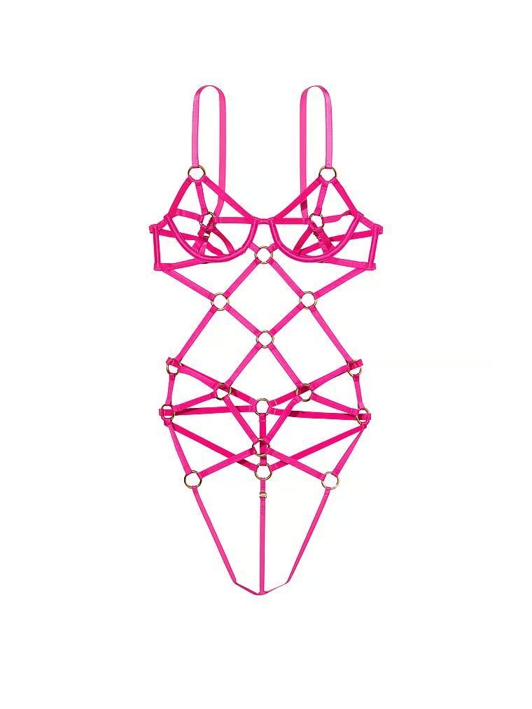 Боди Open Cup Strappy Teddy Very Sexy SРозовый Victoria's Secret ...